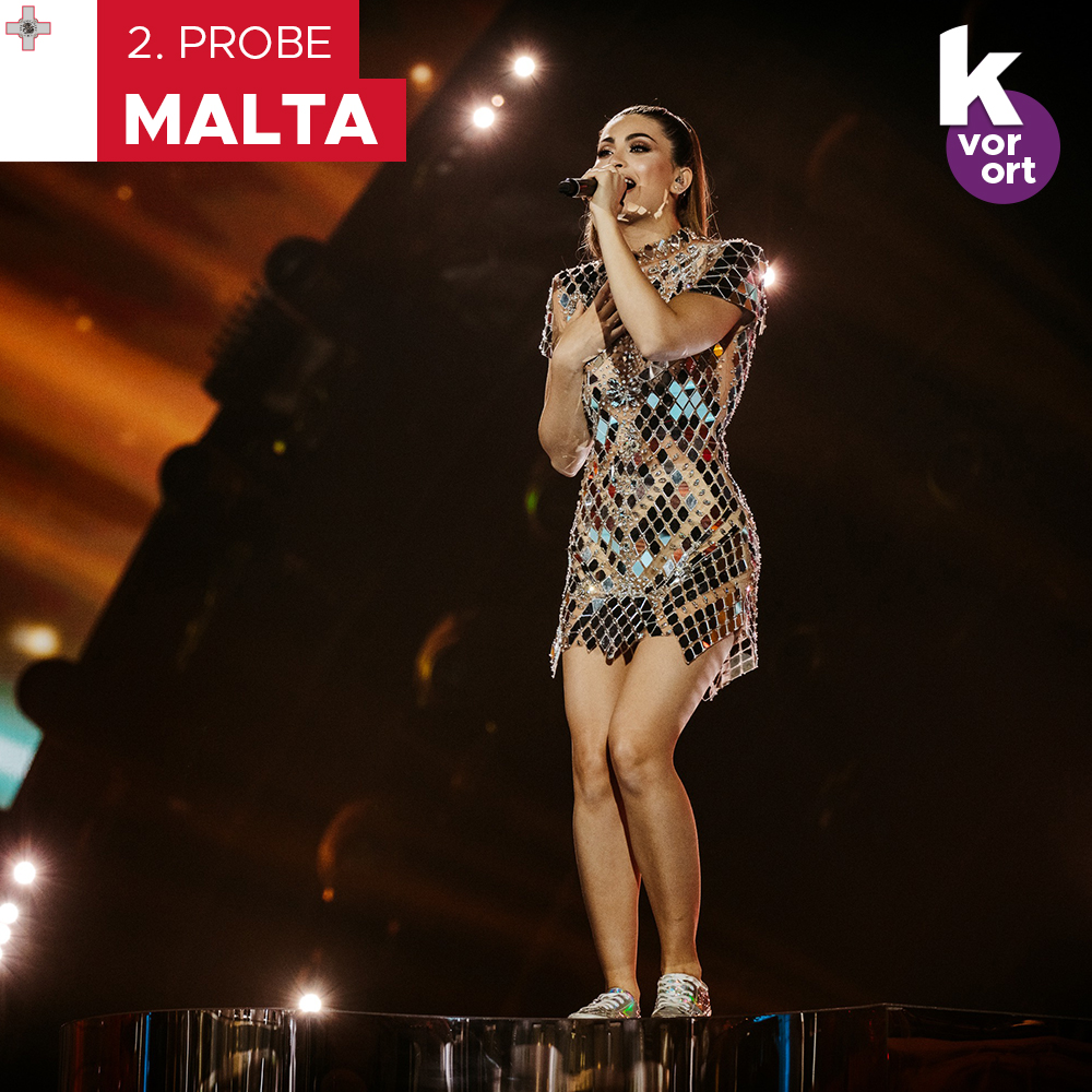 Zweite Probe beim ESC 2022: Emma Muscat mit „I Am What I Am“ für Malta ...